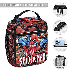 Imyodref Anime Cartoon Lunch Box - Insulated Lunch Bag For Girls Boys - 10.2 Inch Cute Lunch Box Suitable For Adult Women Men Preppy School Work Office