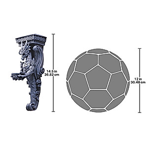 Design Toscano CL93826 Dragons of Darkmoor Castle Wall Caryatids - Set of Two,Set of 2