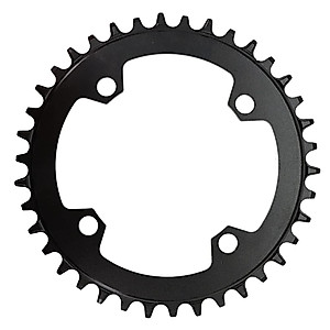Narrow Wide Tooth Bicycle Chainring 32T 34T 36T 38T 104mm BCD Round or Oval CNC Machined Alloy Fits 9 10 11 Speed Chains (Round, 36T)