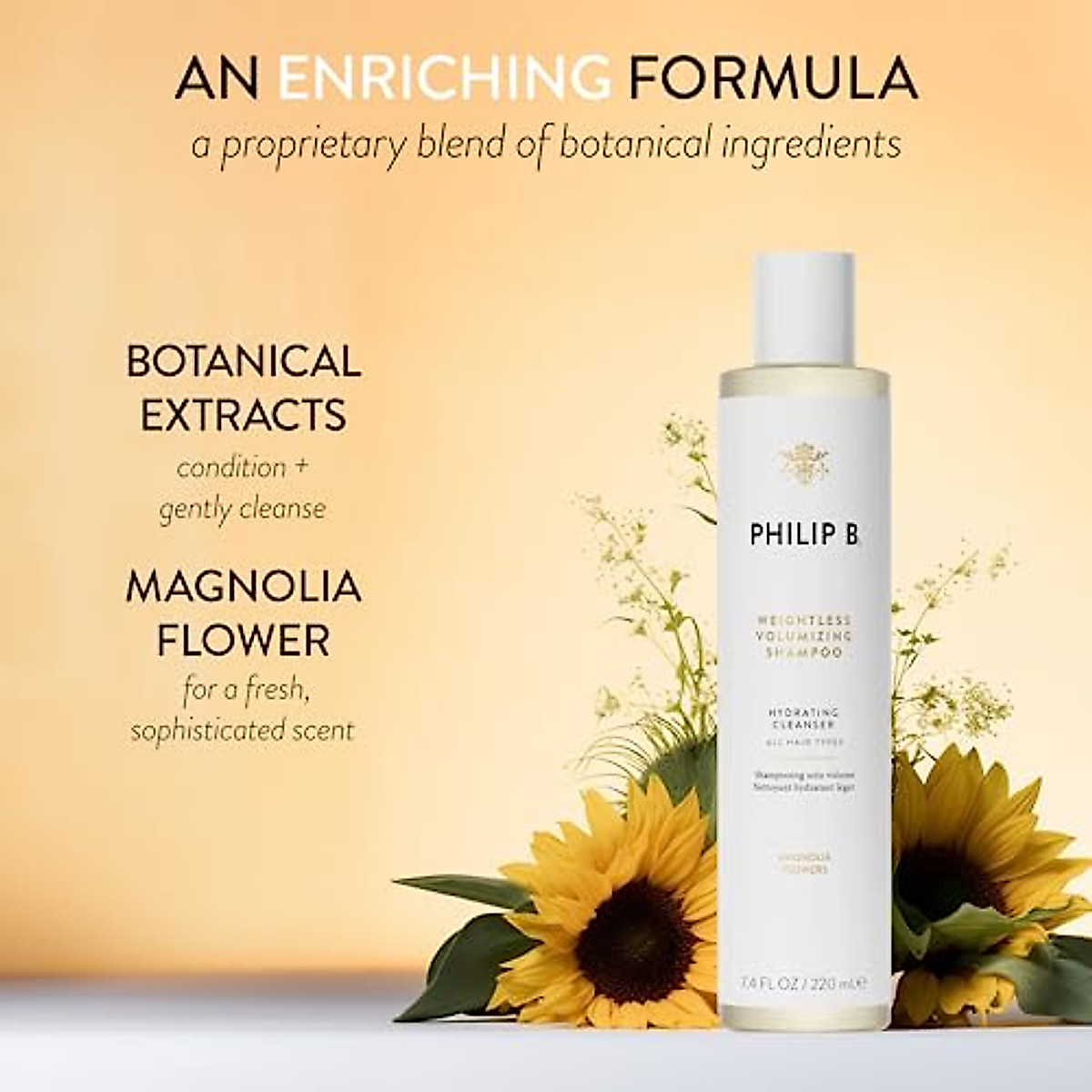 PHILIP B Weightless Volumizing Hair Shampoo 7.4 oz. (220 ml) | Removes Oil and Product Build-Up, Extra Body and Lushness