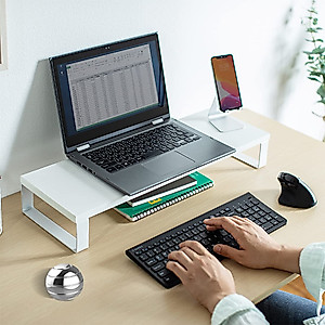 Kinetic Desk Toys,Full Body Optical Illusion Spinner Ball,Gifts for Men,Women,Kids 1.5” Size (Silver)