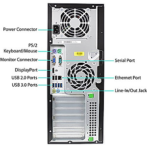 HP Compaq Elite 8300 TW MiniTower High Performance Business Desktop PC, Intel Quad Core i7-3770 3.4GHz, 8GB RAM, 128GB SSD + 500GB HDD, DVD, VGA, USB 3.0, WiFi, Windows 10 Pro (Renewed)