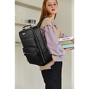 WESTBRONCO Laptop Backpack Fits 14" Computer Backpack for Women & Men Travel School College Work Professional Notebook Bags Stylish Bookpack Black