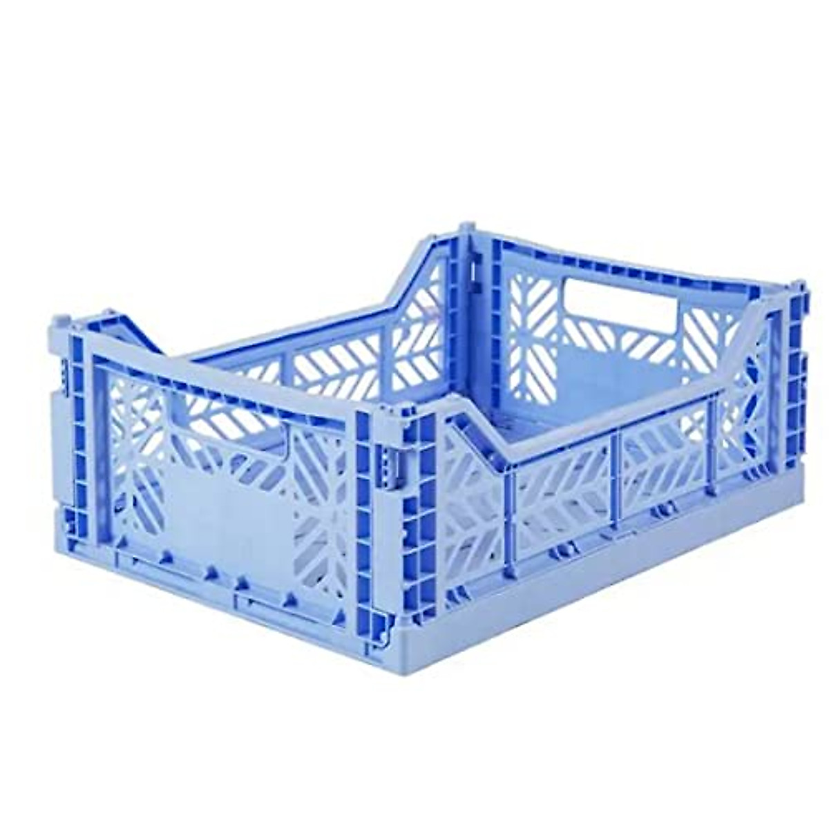 2 x AY-KASA - Midi-Box (Orange) Collapsible Storage Bin Container Basket Tote, Folding Basket Crate Container : Storage, Kitchen, Houseware Utility Basket Tote Crate