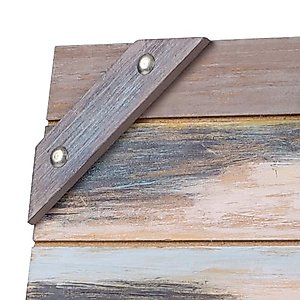 PETAFLOP Rustic Handmade Wooden Picture Frame with Unique Clip Design Made to Display 5x7 Photo Fliers, Menus, Message
