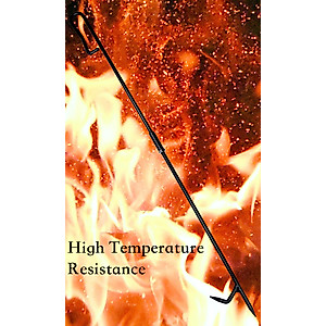 Fire Poker for Fire Pit. Fireplace Poker with Upgrade Removable Design. Premium Solid Steel Fire Pit Poker is The Best Fire Pit Accessories for Fireplace Camping Wood Stove Indoor and Outdoor Black