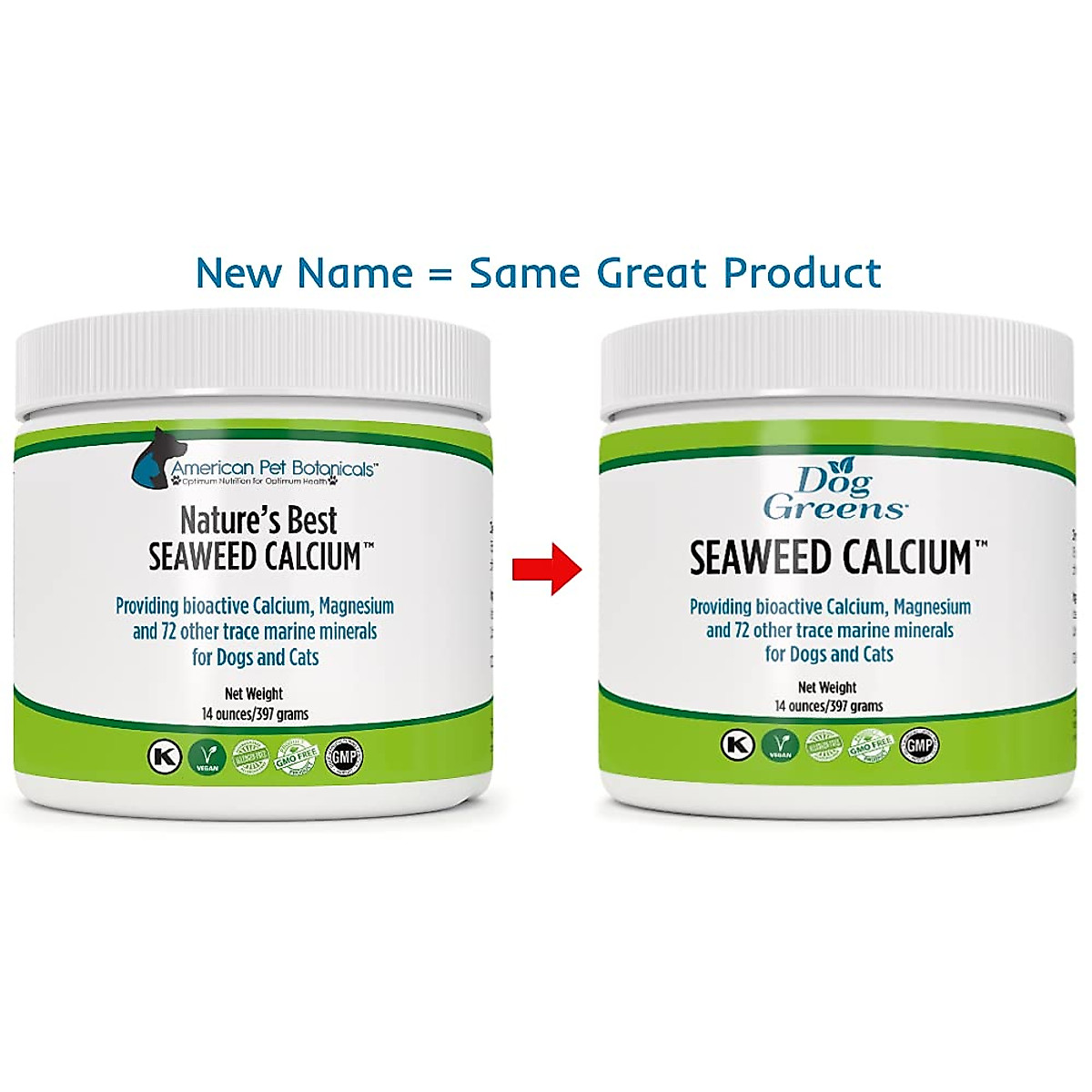 Seaweed Calcium for Pets, Vet Recommended, Tested for Purity, 14 Ounces, Formerly Nature's Best Seaweed Calcium, 1 Pack