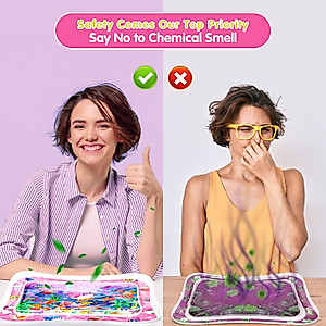 Infinno Tummy Time Mat Premium Baby Water Play Mat for Infants and Toddlers Baby Toys for 3 to 24 Months, Strengthen Your Baby's Muscles, Pink Theme Toys