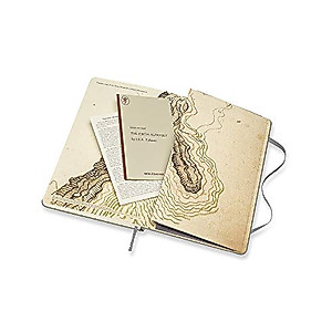 Moleskine Limited Edition Lord Of The Rings Notebook, Hard Cover, Large (5" x 8.25") Ruled/Lined, Black, 240 Pages