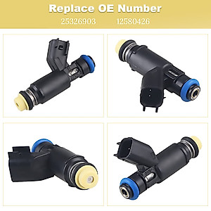 JDMON Compatible with Fuel Injectors Chevy Tahoe Silverado Suburban Avalanche Express 1500 GMC Yukon Sierra Savan 1500 5.3L 2002-2007 Replace 25326903 12580426 Pack of 8