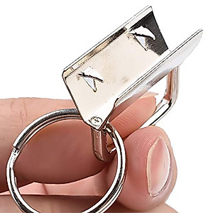 EWONICE Glass Running Pliers and 40 Pcs 1 Inch Fob Chain Wristlet Hardware with Key Ring (Key Fob with Pliers)