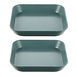 Abaodam 2pcs Melamine Resin Material Square Bone Spit Plates Fruit Trays Snack Plates