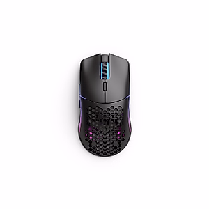 Glorious Model O- (Minus) Wireless Gaming Mouse - 65g Superlight Honeycomb Design, RGB, Ambidextrous, Lag Free 2.4GHz Wireless, Up to 71 Hours Battery - Matte Black