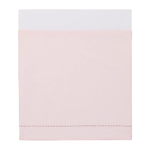 NoJo Farmhouse Chic Pink Gingham, and Velvet 'Bundle of Sweetness' 4 Piece Nursery Crib Bedding Set - Comforter, 100% Cotton Fitted Crib Sheet, Crib Skirt, and Storage