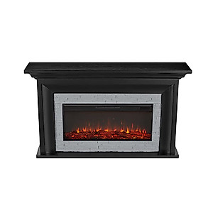 Sonia 69" Landscape Electric Fireplace in Black by Real Flame