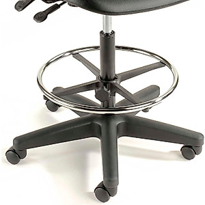 GLOBAL INDUSTRIAL 5-Way Adjustable Ergonomic Stool with Loop Armrests Black