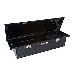 Jobox Crescent Gear-Lock™ Black Aluminum Low-Profile Single Lid Fullsize Crossover Truck Box - 1-351002