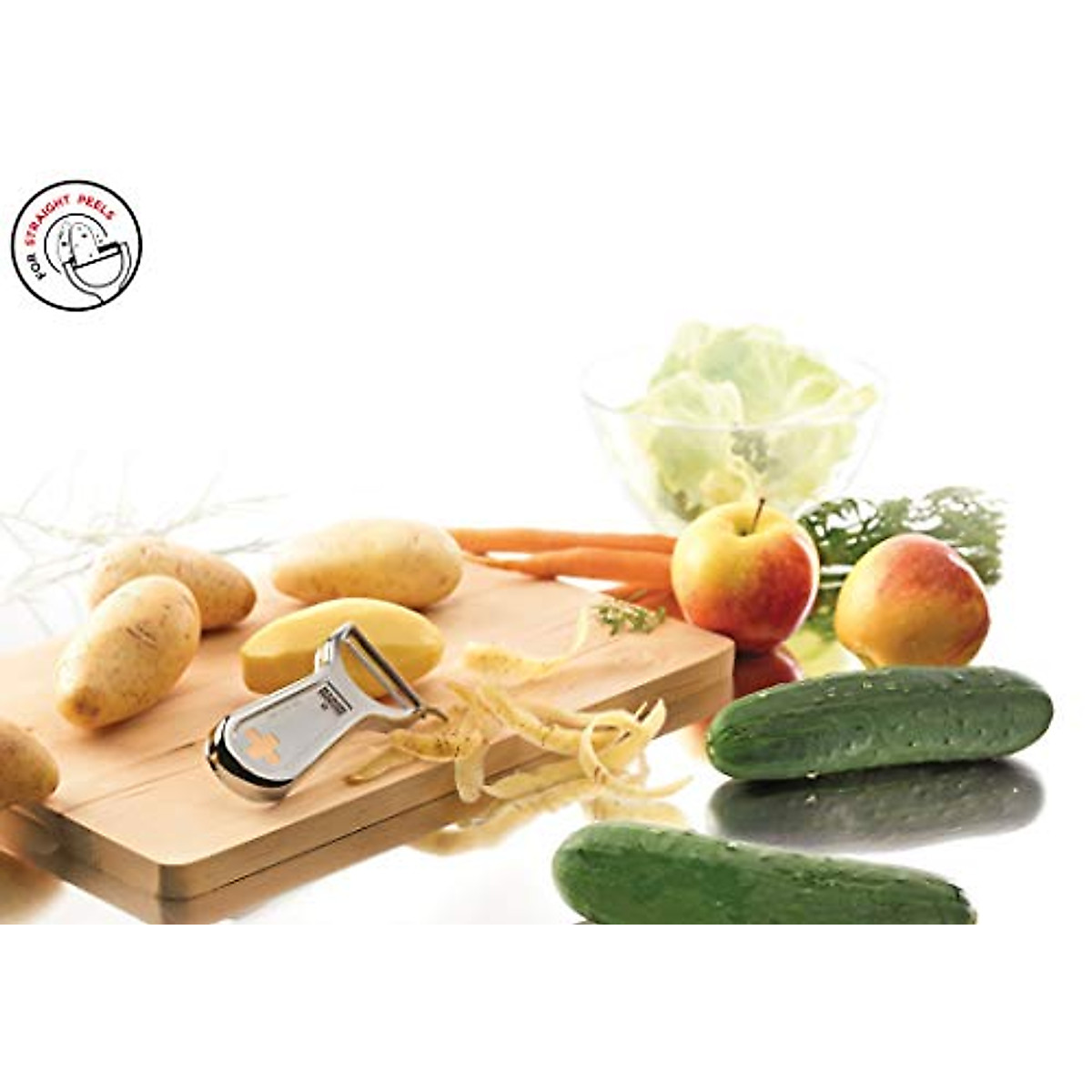 Kuhn Rikon Swiss Metal Peeler 4”, Stainless Steel