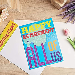 Jumbo Retirement Farewell Cards with Envelopes for Boss Day, Men (8.5 x 11 In, 3 Pack)