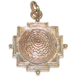 Bakthi Today Bronze Panchalogam Mahameru Pendant Panchaloha Sri Yantra Meru Kavach Panchadhatu Maha Meru Pendant