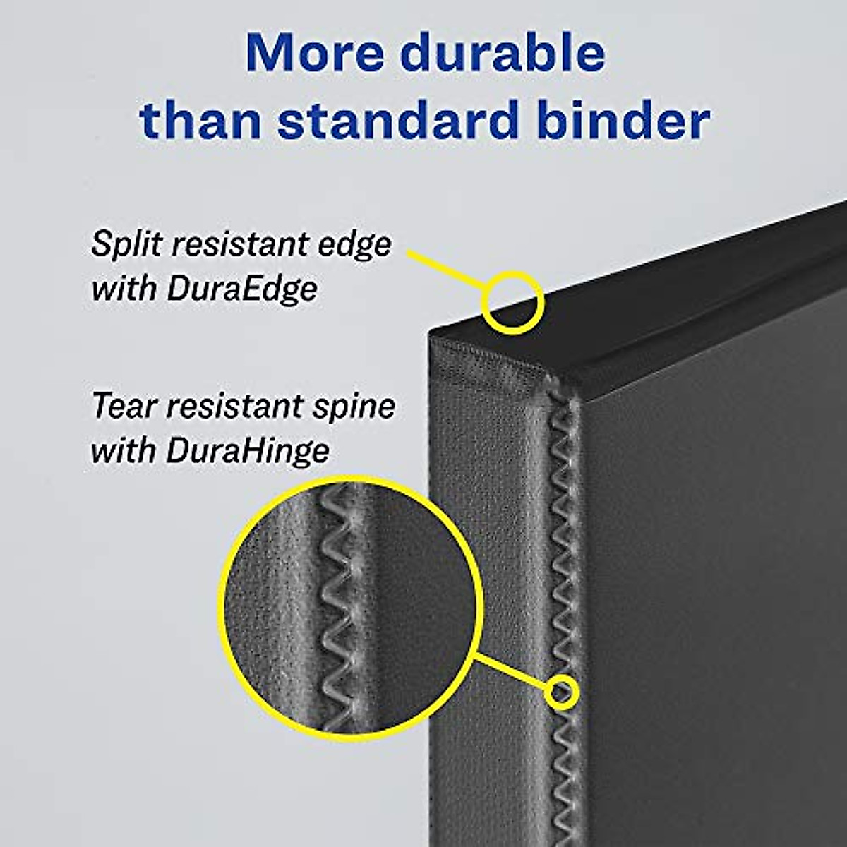 Avery(R) Durable View 3 Ring Binder, 1 Inch Slant Rings, 1 Purple Binder (17294)