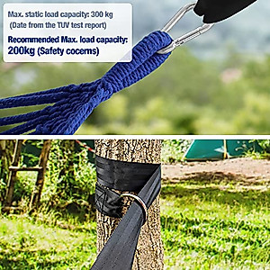 Anyoo Garden Cotton Hammock Comfortable Fabric Hammock with Tree Straps for Hanging Durable Hammock Up to 450lbs Portable Hammock with Travel Bag,Perfect for Camping Outdoor/Indoor Patio Backyard