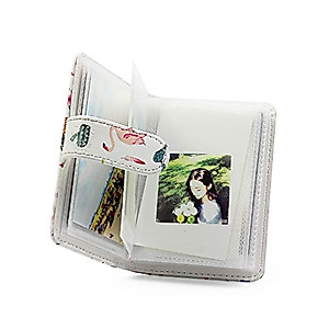 DKEnjoy PU Leather 20 Pockets Photo Album for Fujifilm Instax Mini 8/9/7s/25/70/90 Instant Camera Film, 3 Inch Pictures (White)