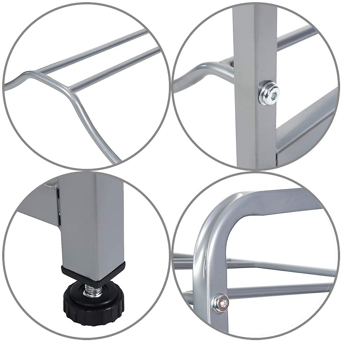 KAX 5-Gallon Water Bottle Holder 10 Trays Water Jug Rack 5-Tier Water Bottle Rack Reinforced Steel Rack for Water Storage Water Bottle Storage Rack for 10 Bottles, Silver