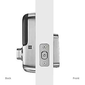 Yale | LiftMaster Smart Lock with Touchscreen Deadbolt- Works with myQ App & Key by Amazon in-Garage Delivery when paired with Smart Garage Hub (sold separately), Satin Nickel