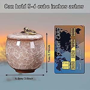 Small Urns for Human Ashes, Ceramic Memorial Keepsake Urns, Hold 5.5 Cubic Inches of Ashes, Beautiful Mini Sharing Funeral Urns with Exquisite Box (White)