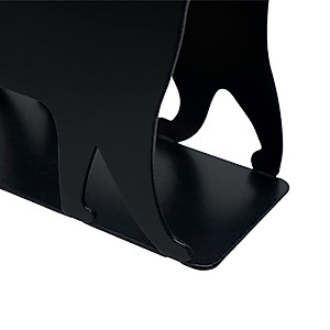 SOFFEE DESIGN Iron Vertical Cat Napkin Holder, Animal Shadow Napkin Stand Convenient Desktop Storage Decoration, Adorable Paper Towel Dispenser for Kitchen Countertops, Dining Table, Black