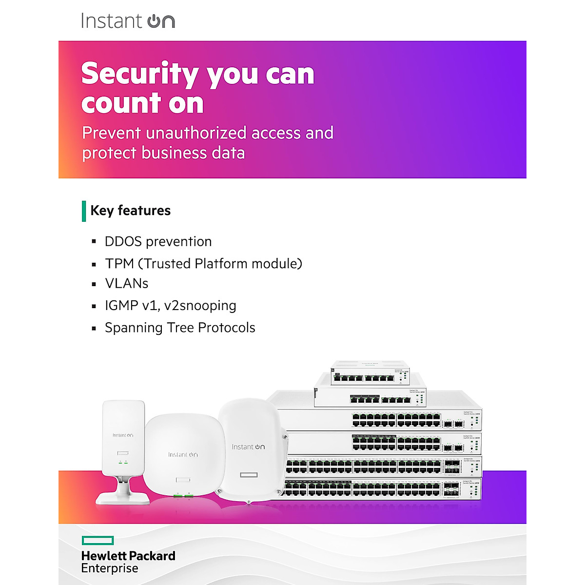HPE Networking Instant On Switch Series 1830 48-Port Gb Smart-Managed Layer 2 Ethernet Switch | 48x 1G | 4X SFP | Fan-Less | US Cord (JL814A#ABA)