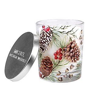 Michel Design Works Scented Jar Candle with Lid, White Spruce Scented