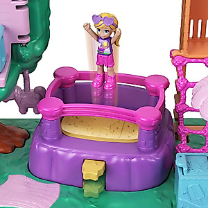 Polly Pocket Pollyville Playground Adventure Playset, Micro Polly Doll, Treehouse, Slide, Bouncy Castle, Jungle Gym, Ice Cream Cart, Peaches Figure & More, Great Gift for Ages 4 Years Old & Up