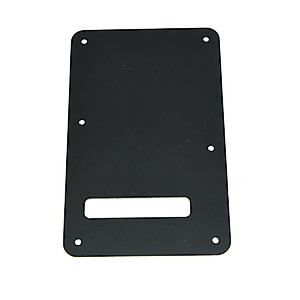 KAISH ST/Strat Style Standard Guitar Back Plate ST Tremolo Trem Cover for USA Strat/Stratocaster Black 3 Ply
