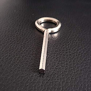 1/8” Standard Hex Dogging Key with Full Loop, Allen Wrench Door Key for Push Bar Panic Exit Devices, Solid Metal - 10 Packs
