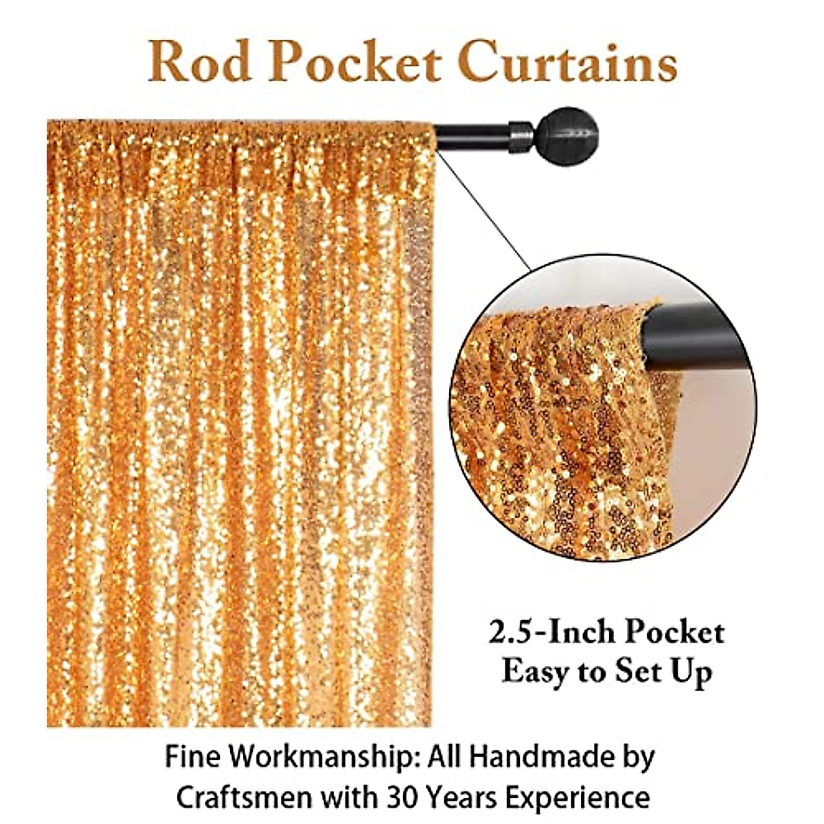 4FTx7FT-Gold-Sequin Backdrop Fabric Curtain Photo Backdrop Sequins Elegant Backdrops 4x7