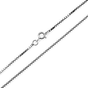 Silvershake 925 Sterling Silver Waning Crescent Moon Filigree Pendant with 1mm 18 Inch Venetian Box Chain Necklace