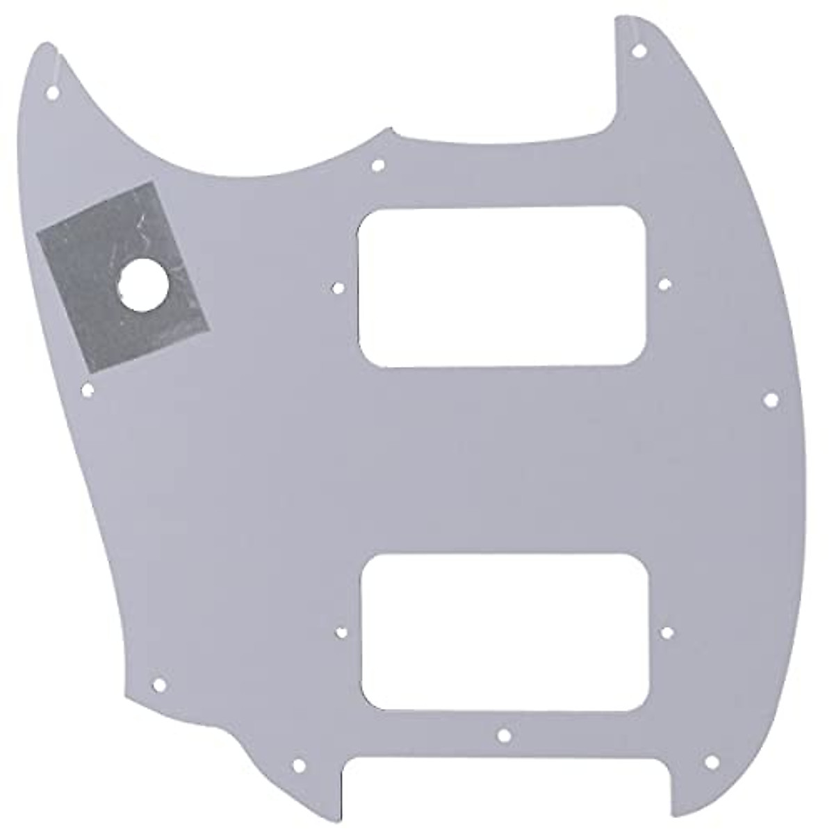 Musiclily Pro 9 Holes Round Corner HH Guitar Pickguard 2 Humbuckers for Squier Bullet Series Mustang Electric Guitar, 4Ply Vintage Tortoise