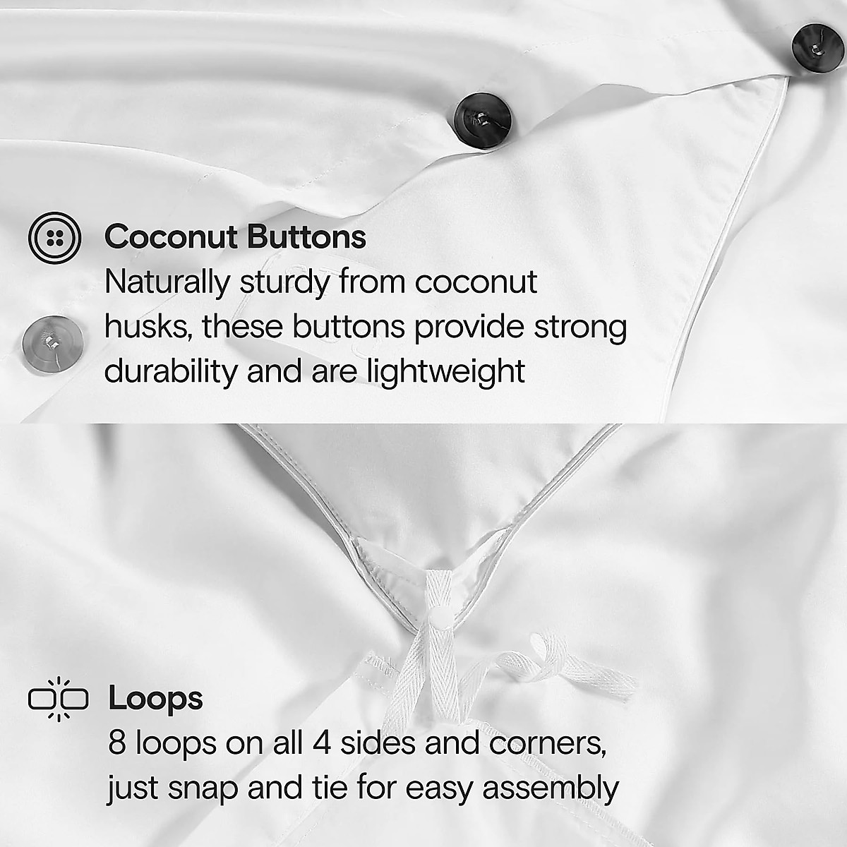 SIJO AiryWeight Tencel Duvet Cover, 100% Lyocell Derived from Eucalyptus, Buttery Soft, Best Cooling Sheets by Architectural Digest (Snow, King/Cal King 106"x90")