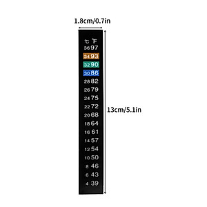 Stick On Thermometer Strip, Digital Aquarium Thermometer Sticker for Brewing, Fish Tank,Kombucha or Fermenting 39-97℉（4-36℃） Adhesive Strip Thermometer (10)
