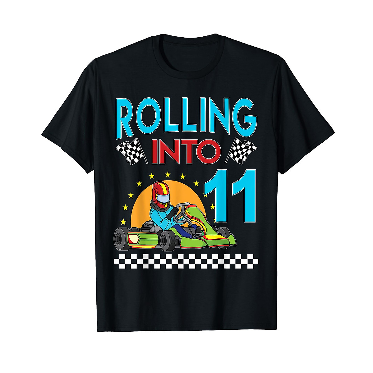 Rolling into 11 Go Kart Racing Go-Kart 11th Birthday Racing T-Shirt