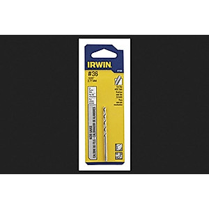 Irwin Tools Drill #36 GPW JL 118' BRT CARDED