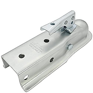 Straight Tongue Trailer Coupler, LIYYOO Trailer Hitch Ball Coupler(Ball 2", Channel 2-1/2", 3500LBS) for Towing RV, Boat, Camper w/GTW Straight Trailer Coupler.