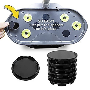 Ulrempart Plant Spacer Kit (25 Pack) for AeroGarden Plant Deck Openings, Platform Spacer Cover Lid Accessories, Compatible with Harvest, Bounty, Farm, Extra, Ultra all Models Grow Deck Openings, Black