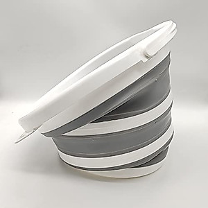Multifunctional Collapsible Water Bucket, Space Saving, Lightweight Collapsible Water Container 2.6 gallons (10 liters), Suitable for Family Life, Camping, car wash