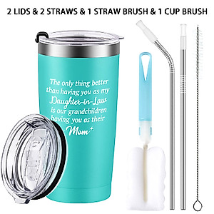 GINGPROUS Daughter In Law Gifts, The Only Thing Better Than Having You Tumbler Mothers Day Birthday Gifts Christmas Gifts for Daughter In Law from Mother In Law, 20oz Insulate Travel Tumbler, Mint