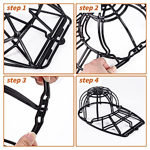 Der Rose 2 Pack Hat Washer for Washing Machine Baseball Caps Hat Cleaner Cage Holder Frame for Dishwasher Laundry (Black)