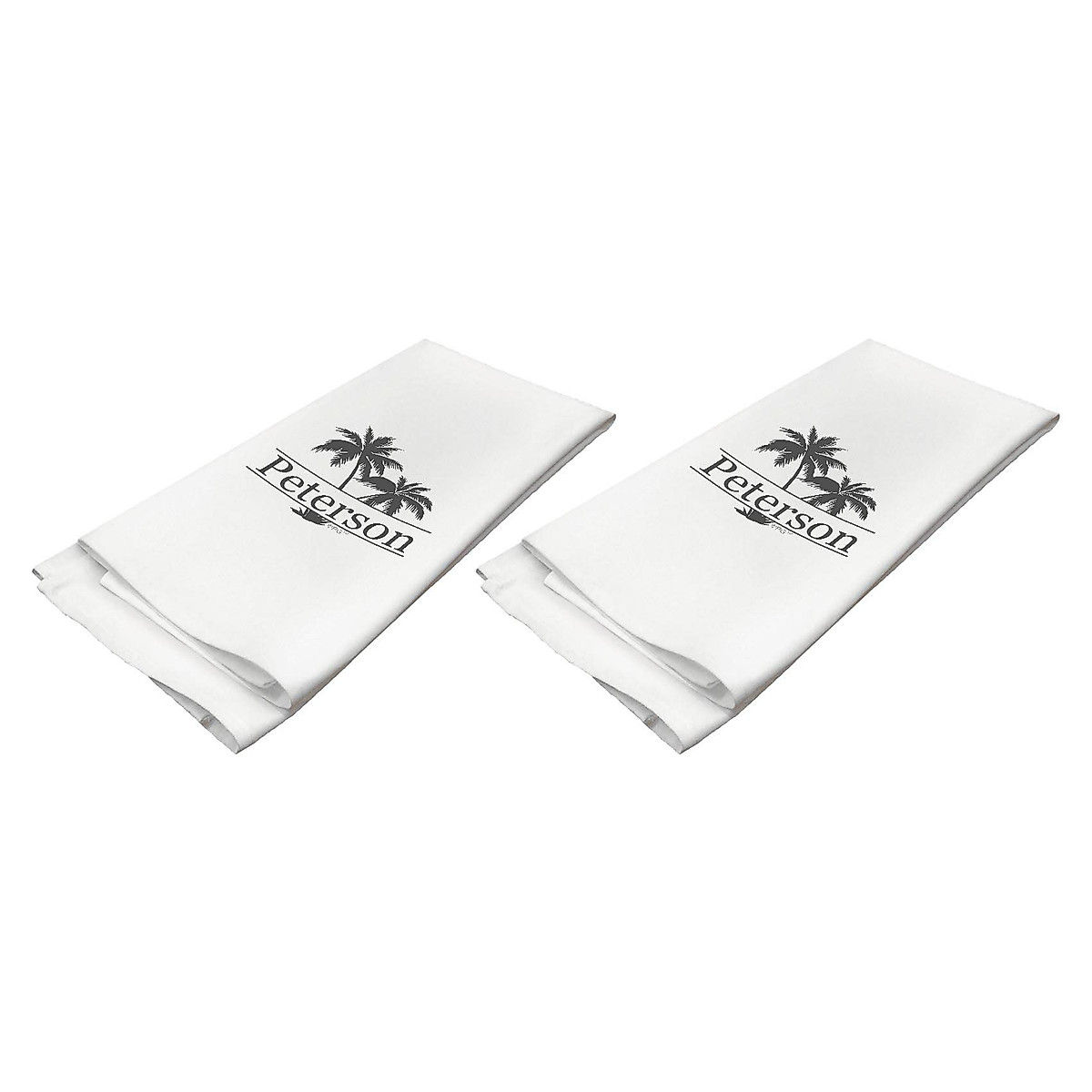 Custom Name Gifts Your Text Beach House Kitchen Decor 2 Pack Personalized Decorative Tea Towels