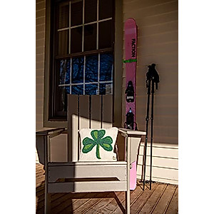 Chandler 4 Corners Artist-Designed Shamrock Hand-Hooked Wool Decorative Throw Pillow (14” x 14”)